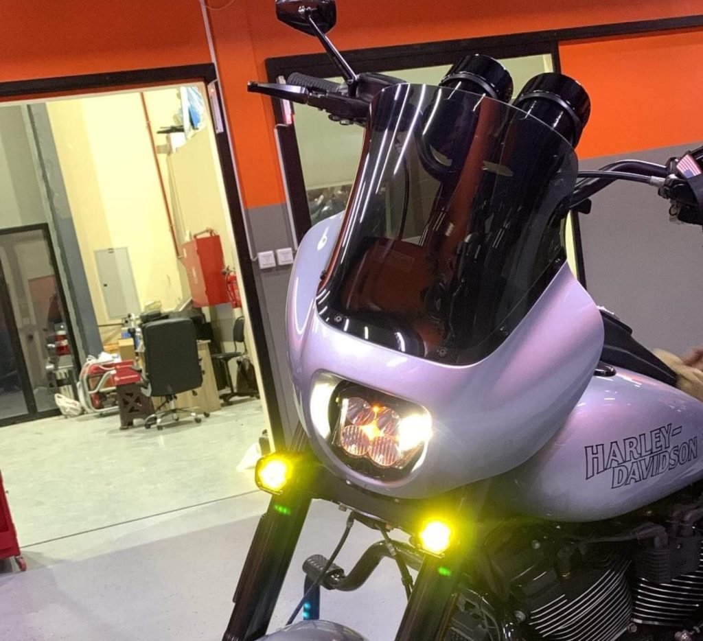 Softail Low Rider S FXLRS Baja Designs S1 Under Tree Mount – Hairy Customs