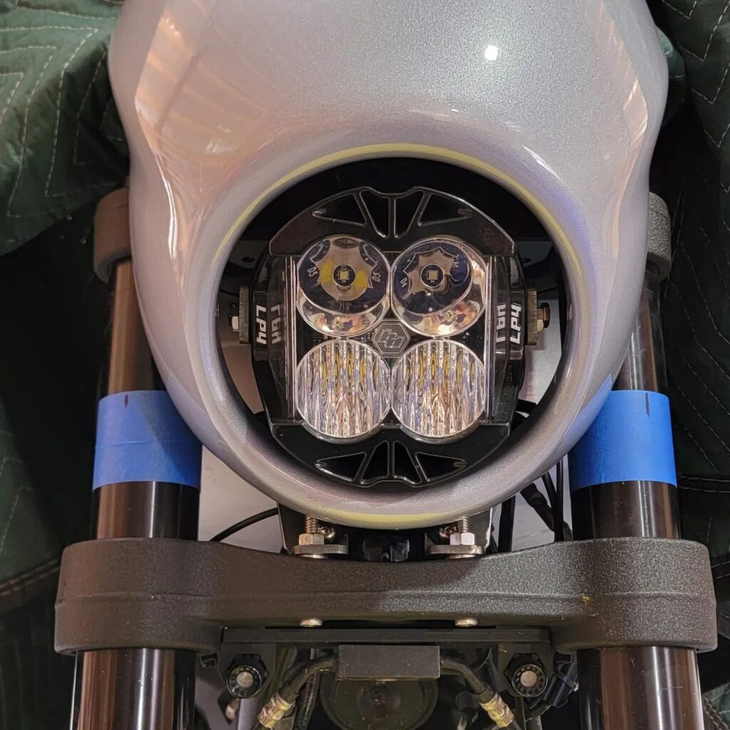 Softail Low Rider S FXLRS Headlight Mount for LP4 – Hairy Customs