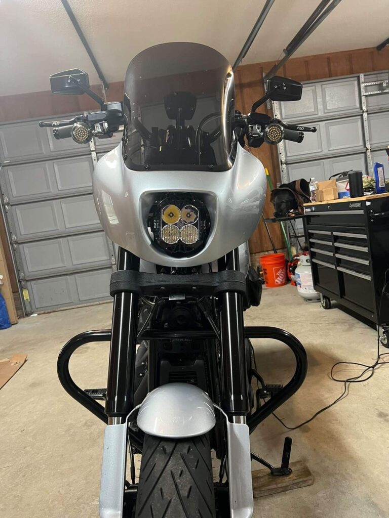 Softail Low Rider S FXLRS Headlight Mount for LP4 – Hairy Customs